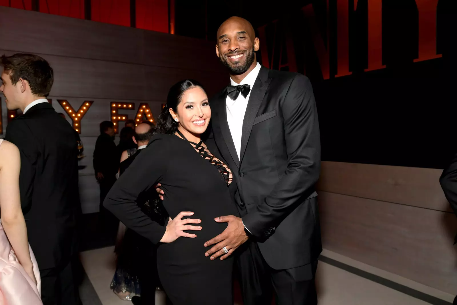 Kobe Bryant a'i wraig Vanessa Laine Bryant ym mis Chwefror 2019.