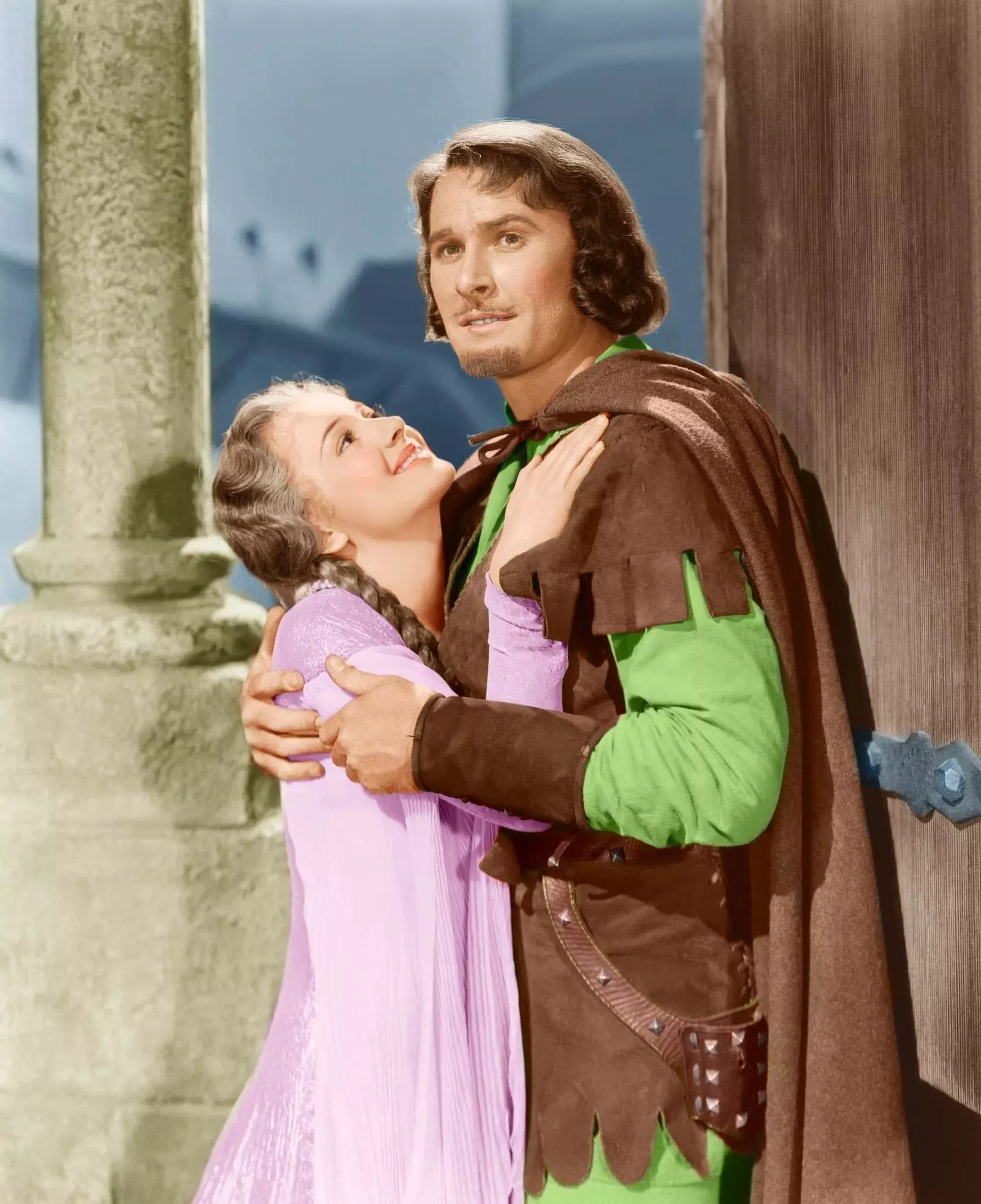 Olivia de Havilland ma Errol Flynn i le 'Robin of the Woods'.