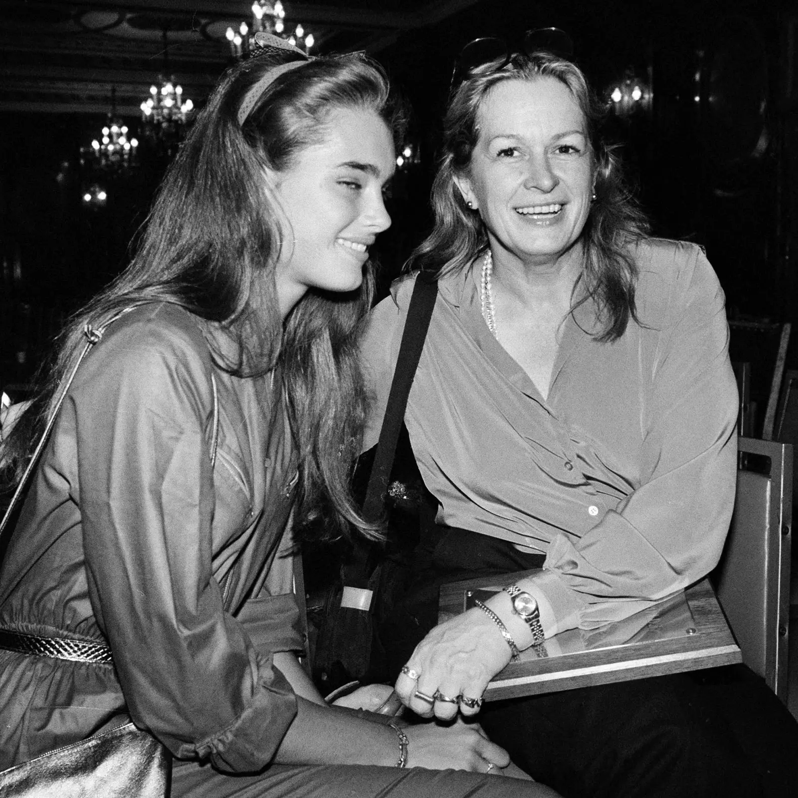 Brooke Shields på 90-talet med sin mamma Teri.