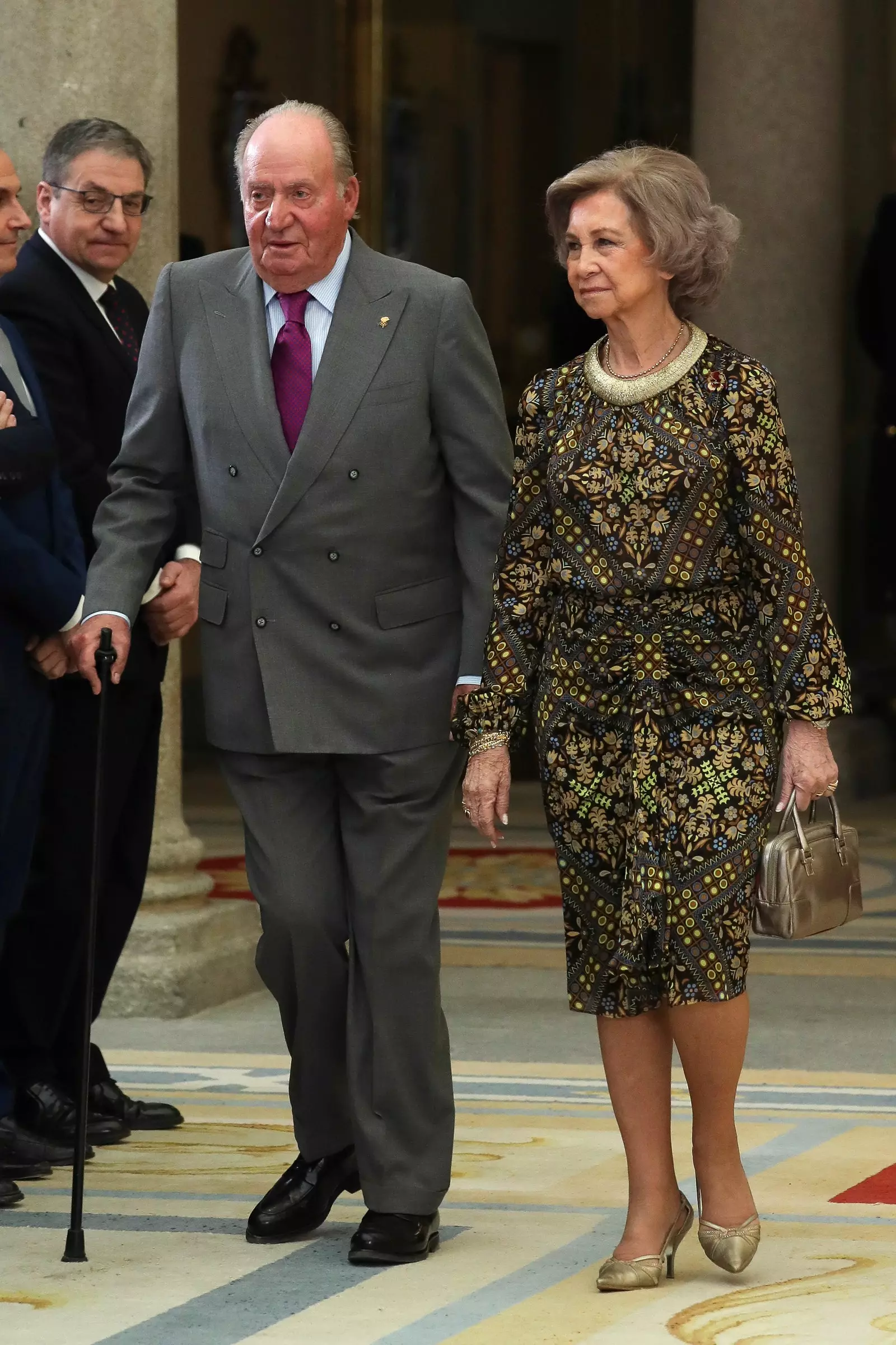 Juan Carlos I konungur og Doña Sofía á National Sports Awards í janúar 2019.