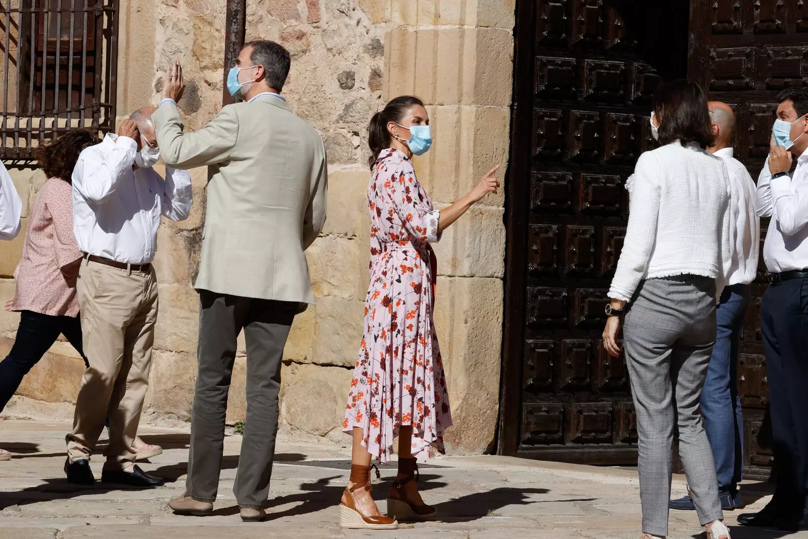 Koning Felipe en koningin Letizia in Vinuesa.