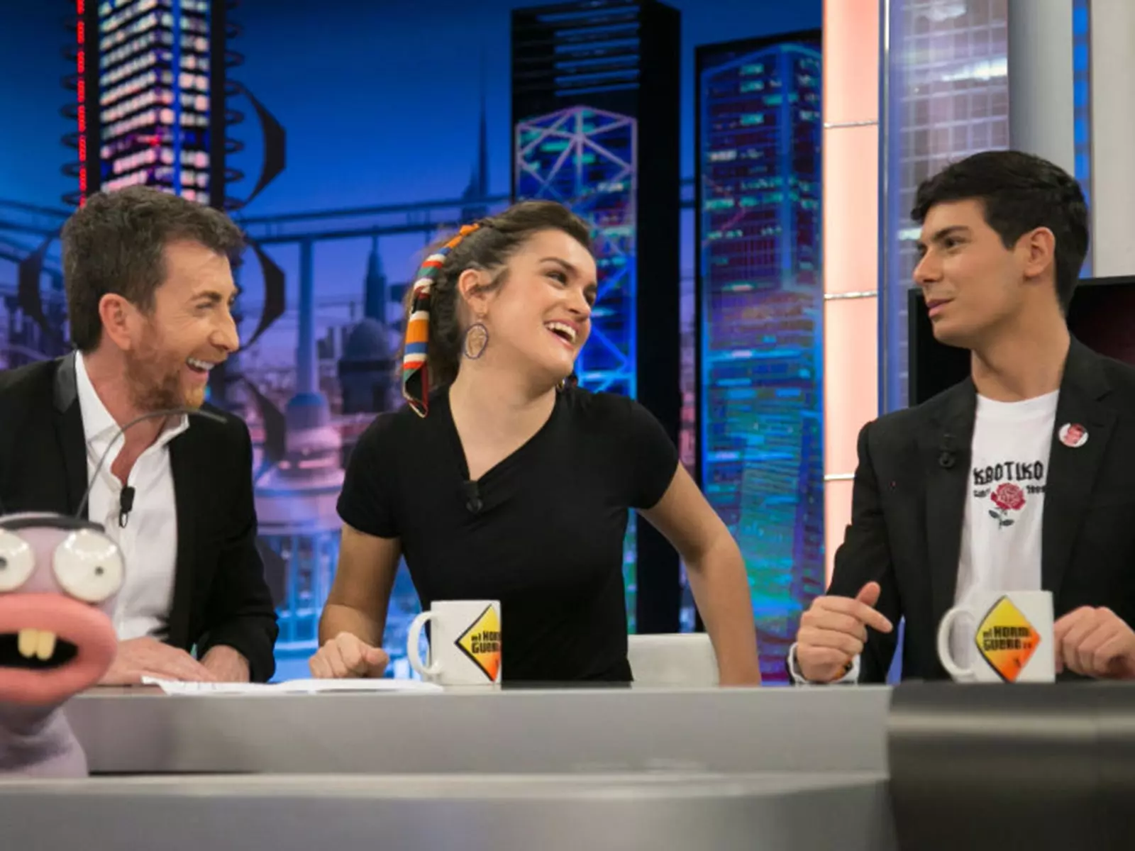 Alfred da Amaia yayin ziyarar su 'El hormiguero'.