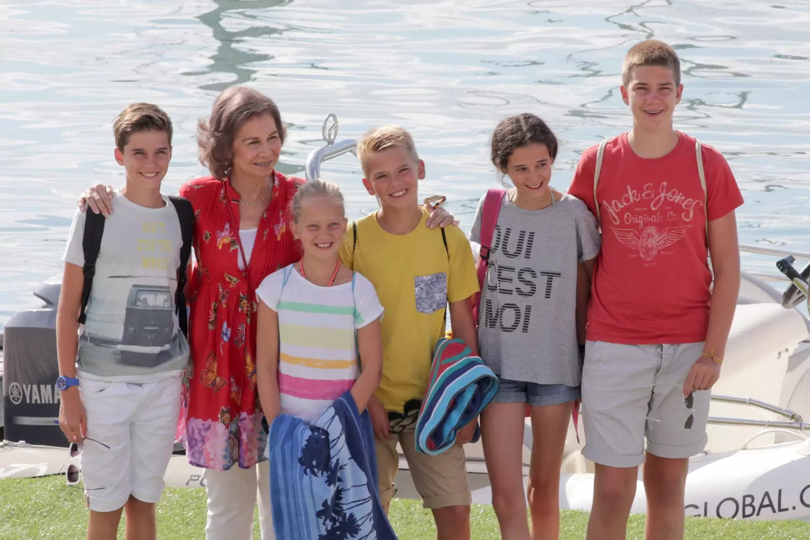 Doña Sofía se grootste geskenk is om haar kleinkinders elke somer in Mallorca saam te sien.