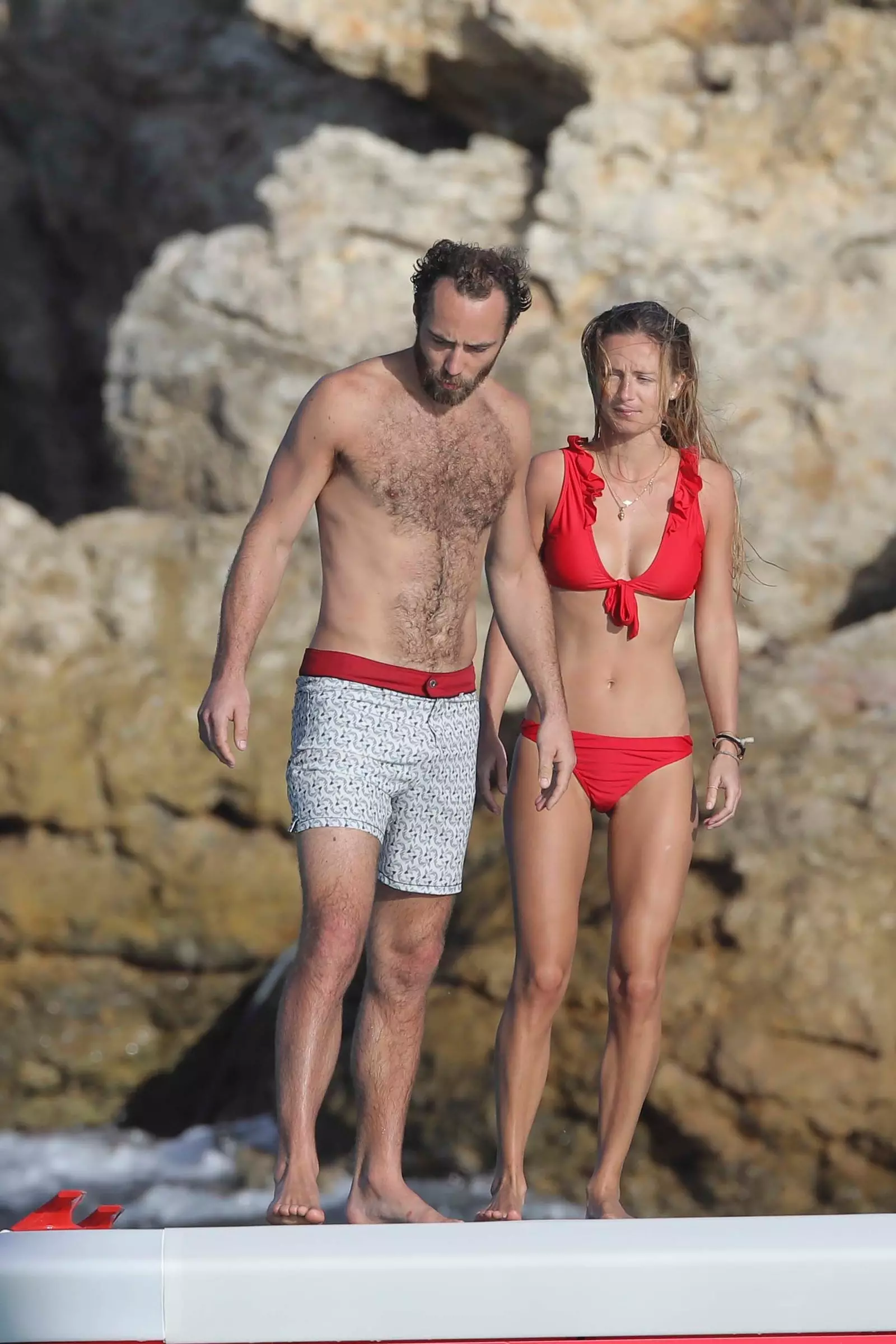 James Middleton da Alize Thevenet a cikin Caribbean a watan Janairun da ya gabata.