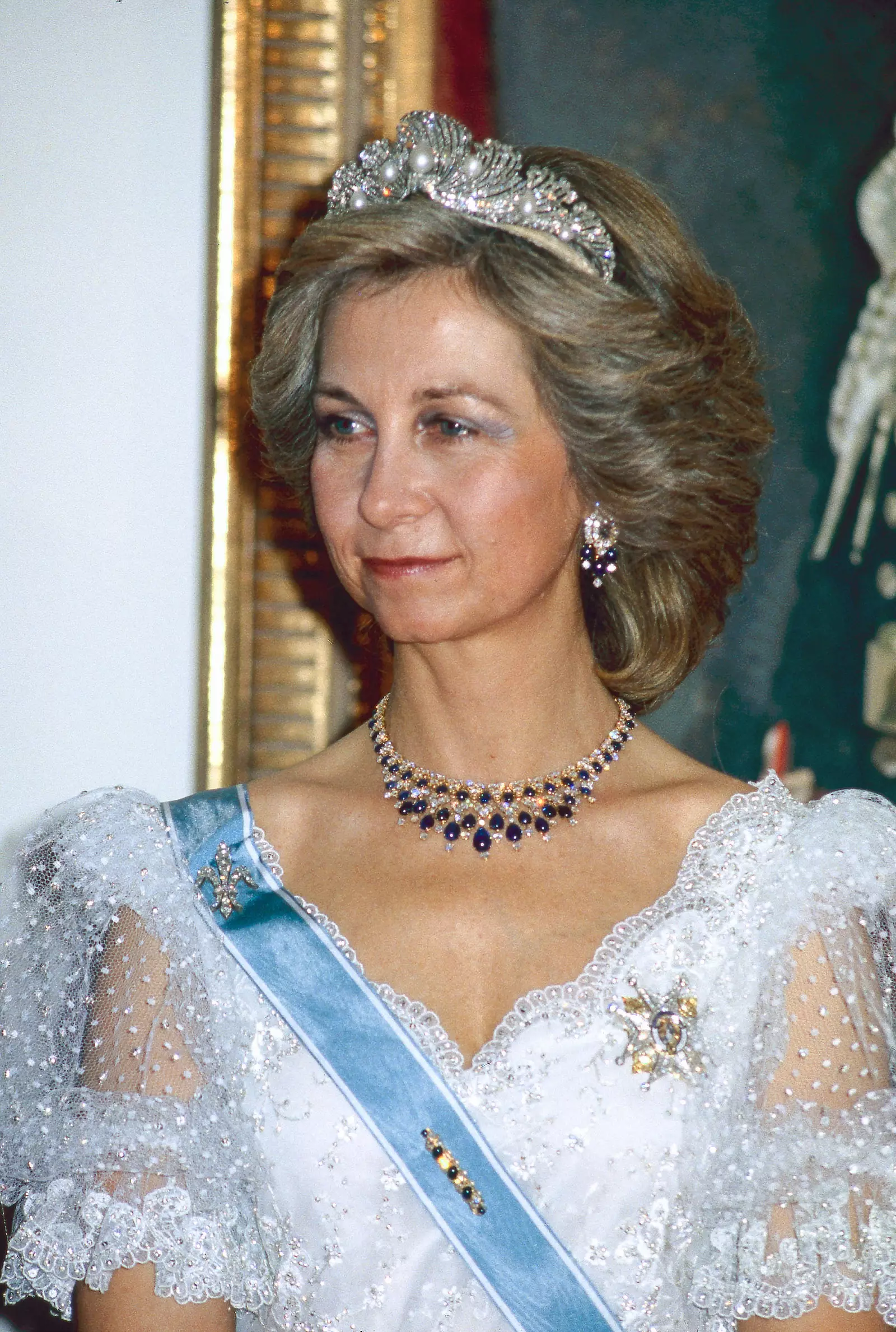 Reina emrita donya Sofia en viatge oficial al Canad 1984.