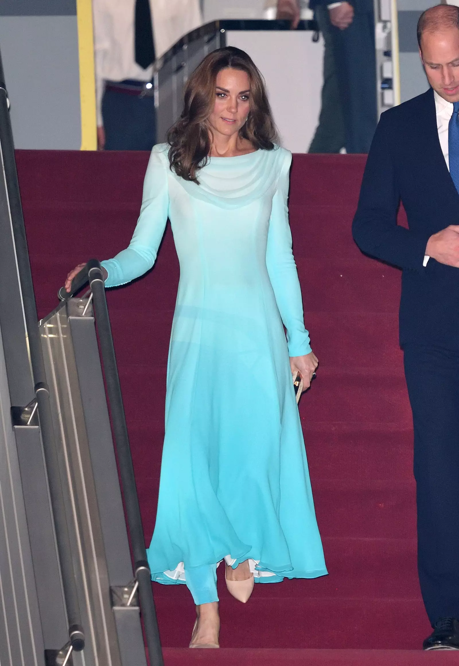 Kate Middleton at Prince William.