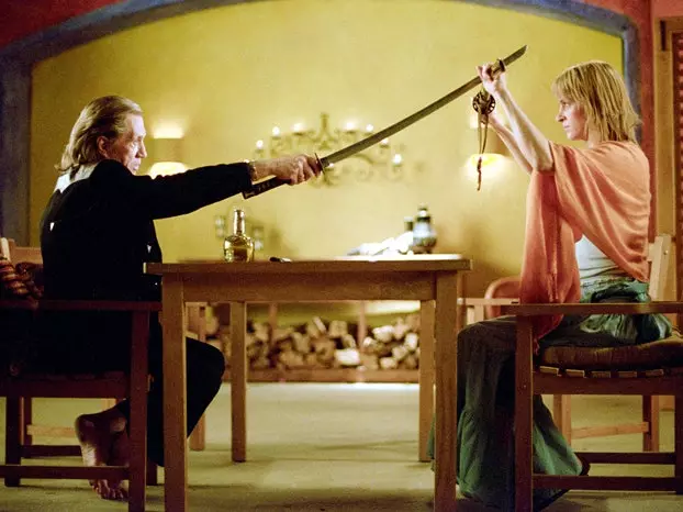 David Carradine sareng Uma Thurman dina Kill Bill 2