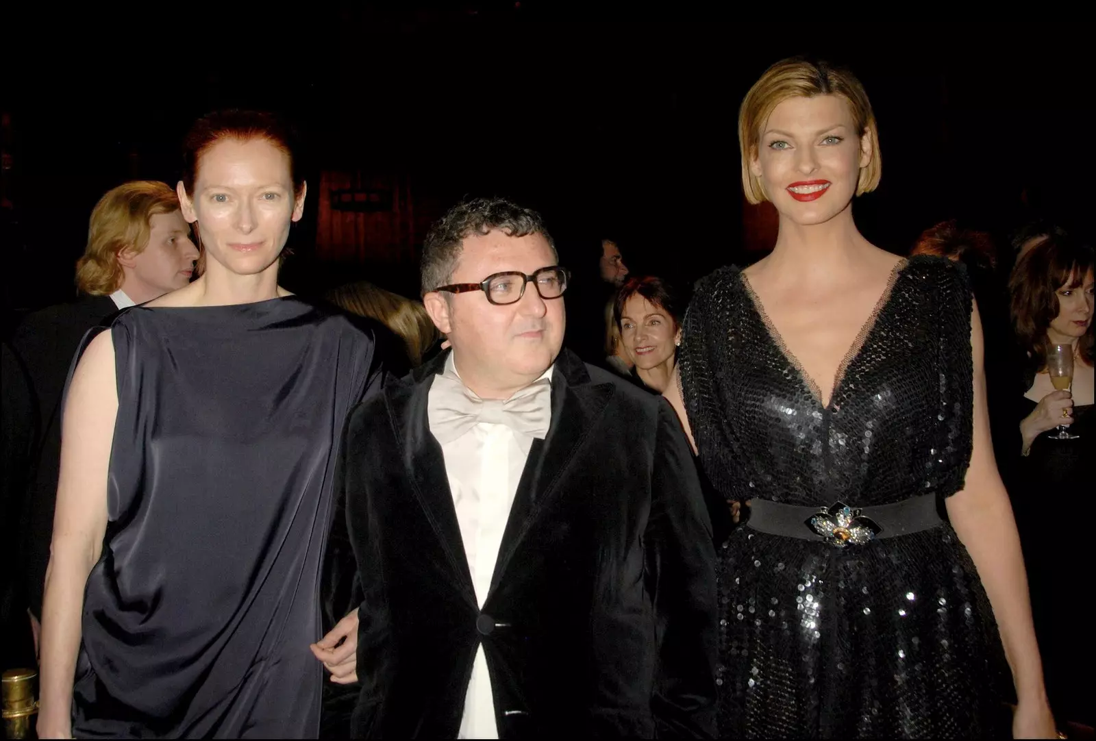 Gyda Tilda Swinton a Linda Evangelista yn 2007.