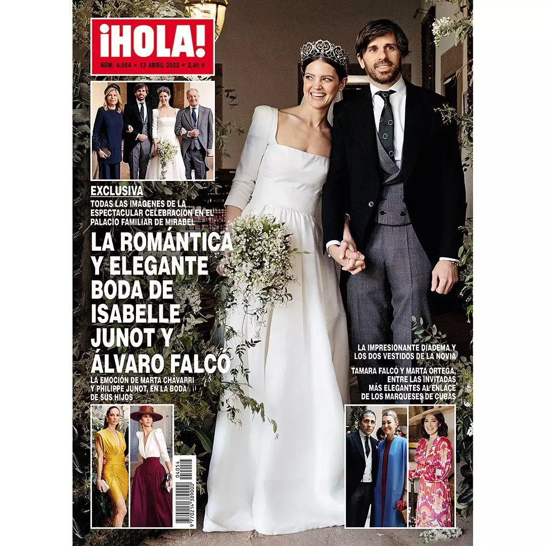 Hei magasinforside med det eksklusive til Álvaro Falcós bryllup. instagram hei