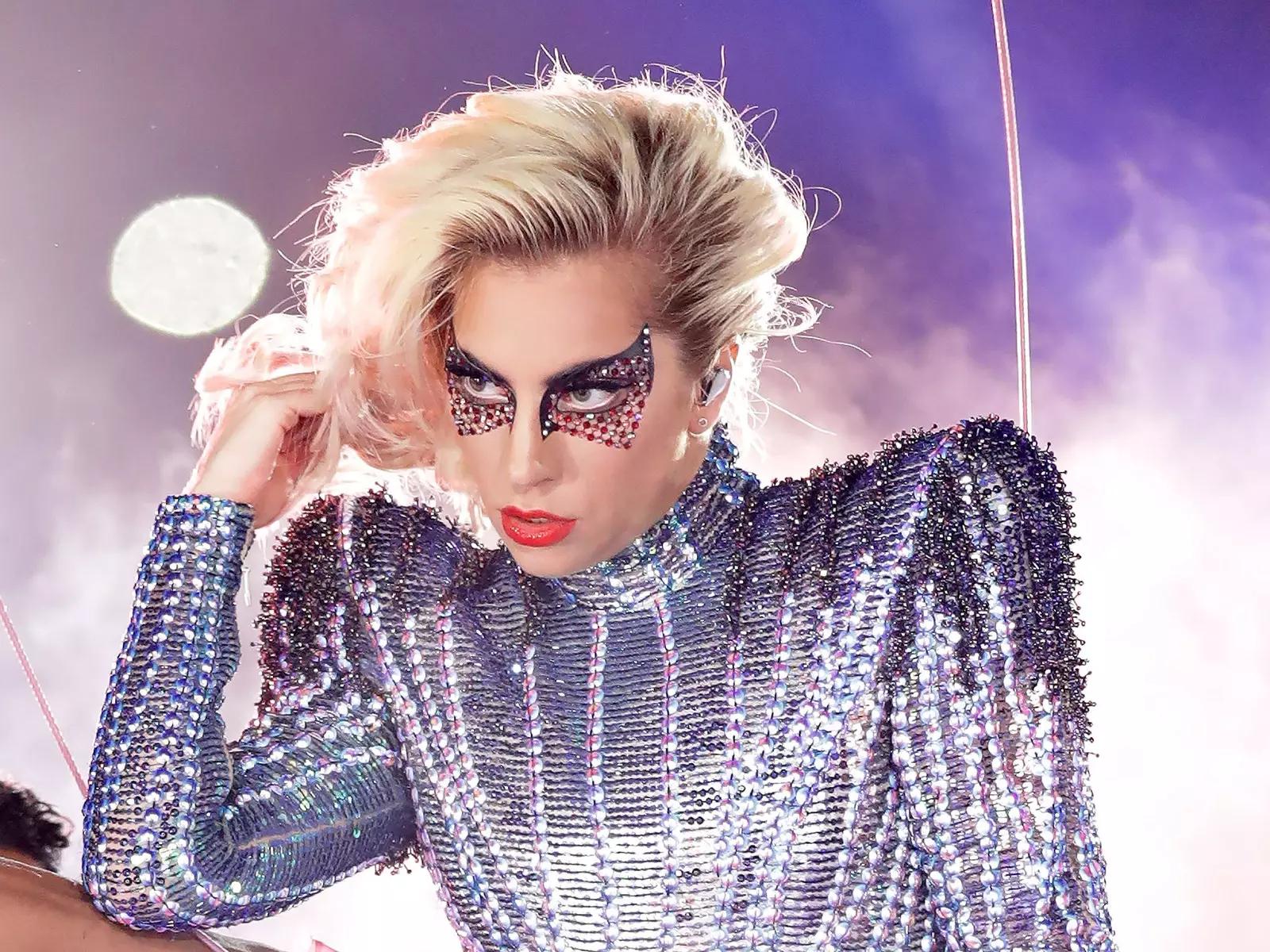 Lady Gaga Superbowl fasiləsi zamanı.