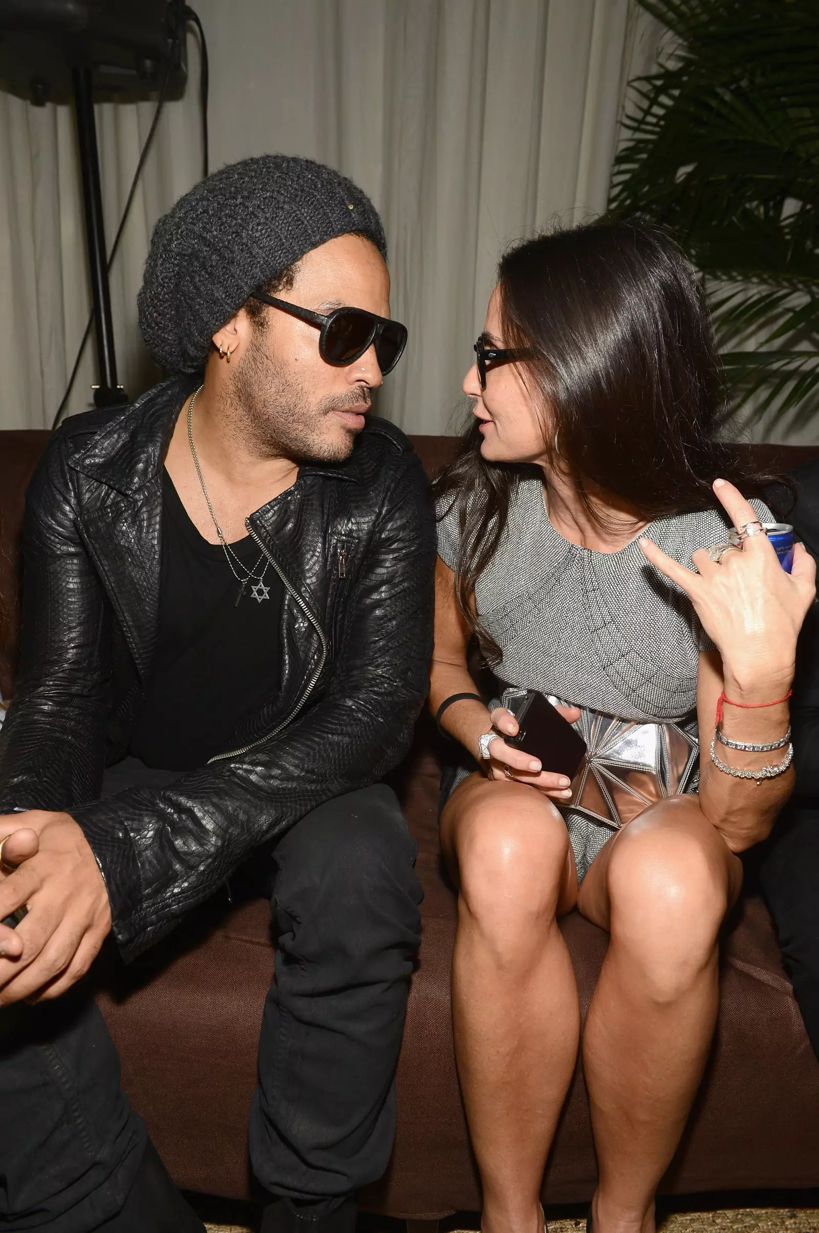 Demi Moore og Lenny Kravitz í Chanel partýi árið 2013.