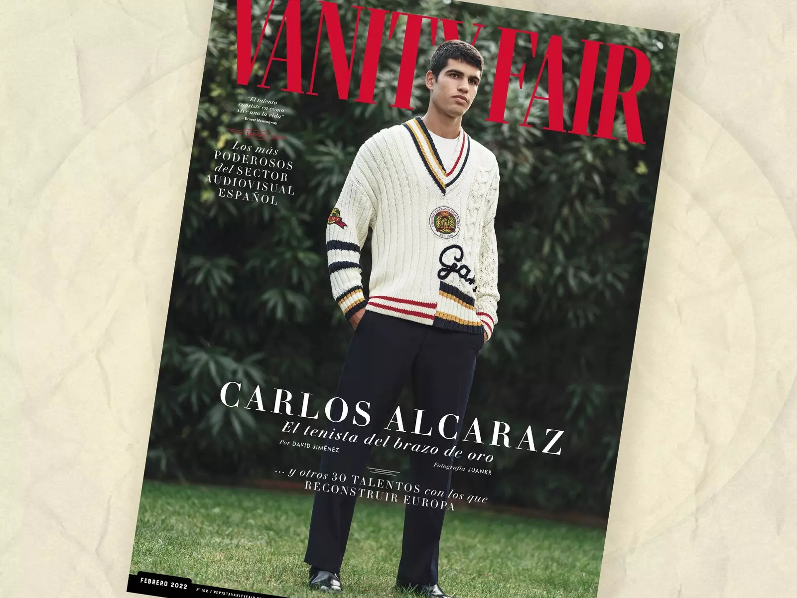 Carlos Alcaraz na naslovnici vse, kar lahko najdete v februarski številki 'Vanity Fair'