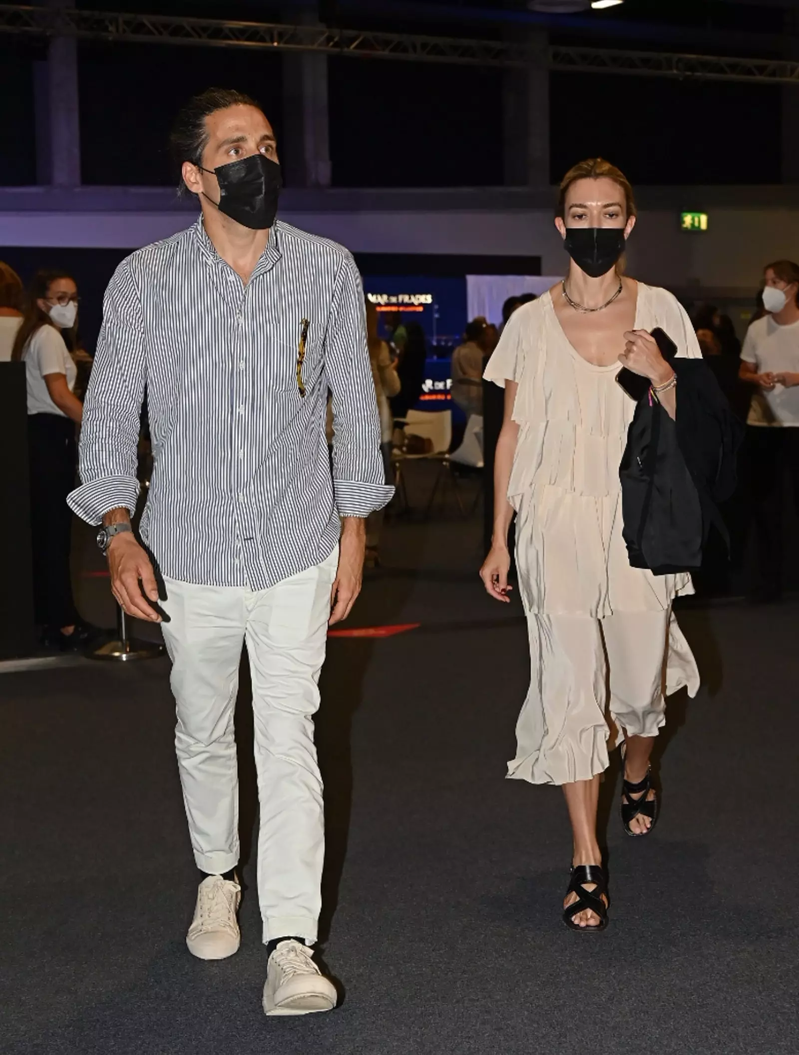 Marta Ortega and Carlos Torreta at the front row of “Roberto Torreta” collection during Pasarela Cibeles MercedesBenz...