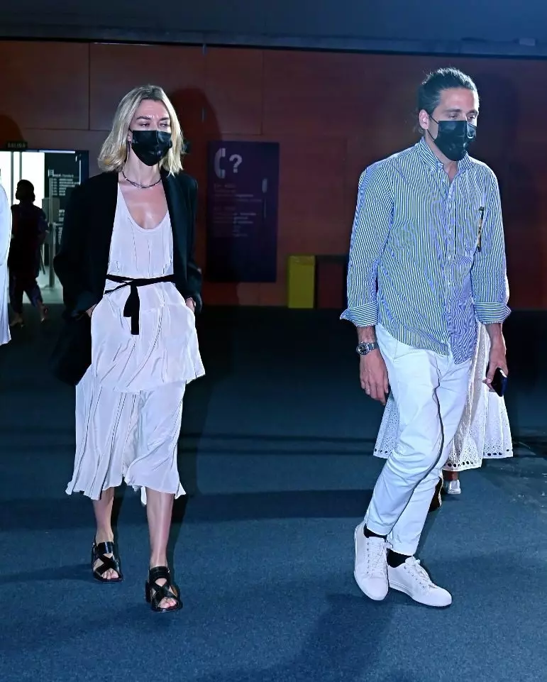 Marta Ortega and Carlos Torreta at the front row of “Roberto Torreta” collection during Pasarela Cibeles MercedesBenz...