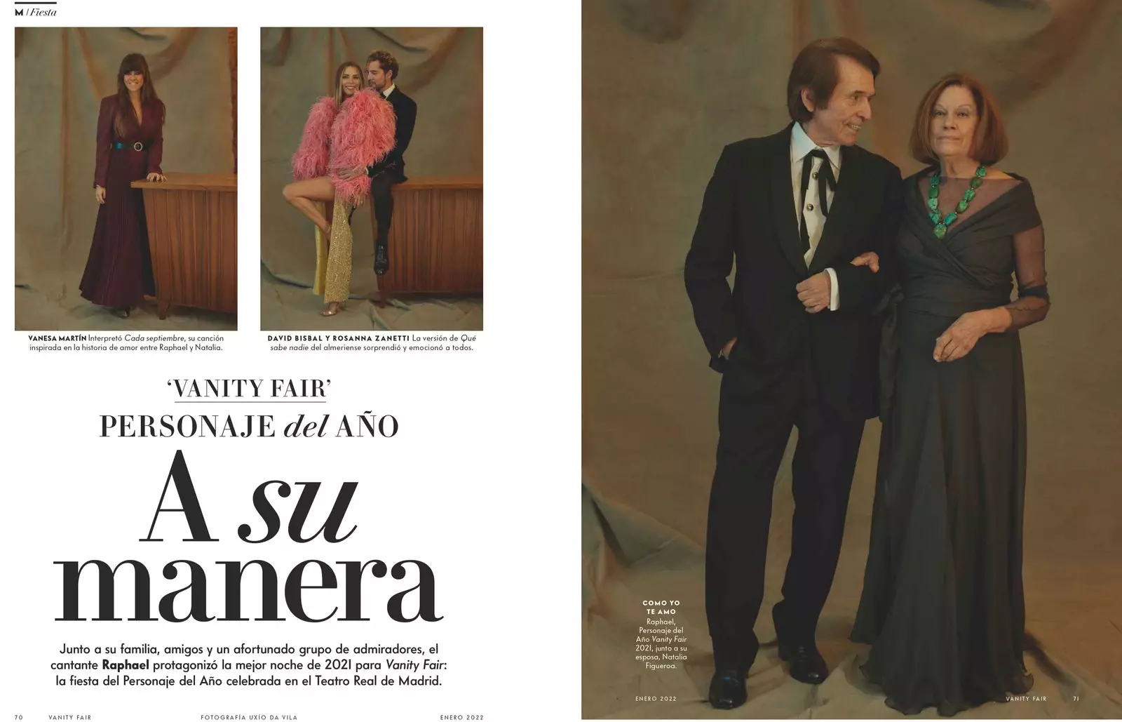 Raphael estrella de portada tot el que pots trobar al número de gener de Vanity Fair Espanya