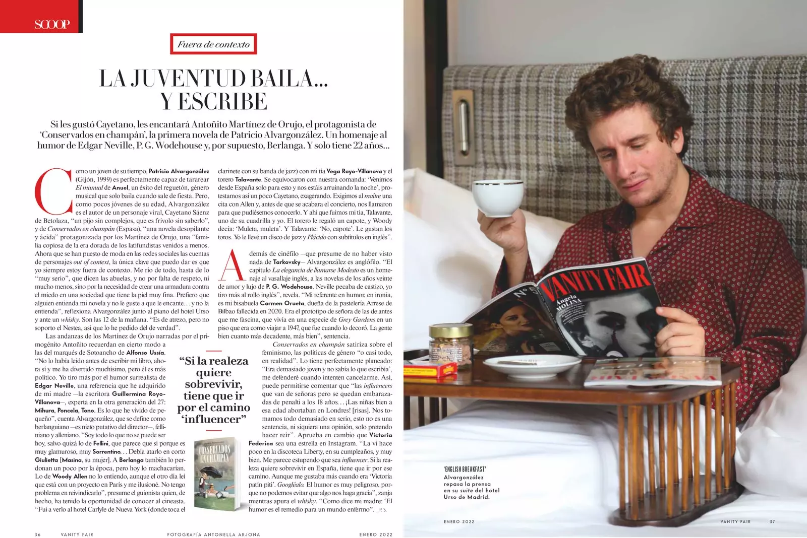 Raphaeli kaanetäht on kõik, mida leiate ajakirja Vanity Fair Spain jaanuarinumbrist