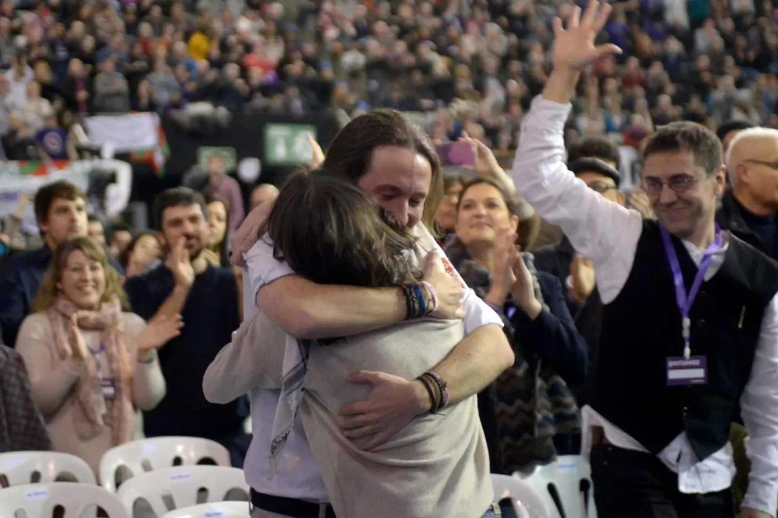 Pablo Iglesias jeung Irene Montero di Vistalegre II.