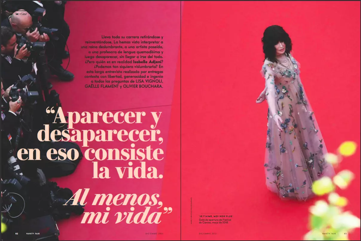 Ángela Molina oo ku taal daboolka wax kasta oo aad ka heli karto cadadka Disembar ee 'Vanity Fair Spain'
