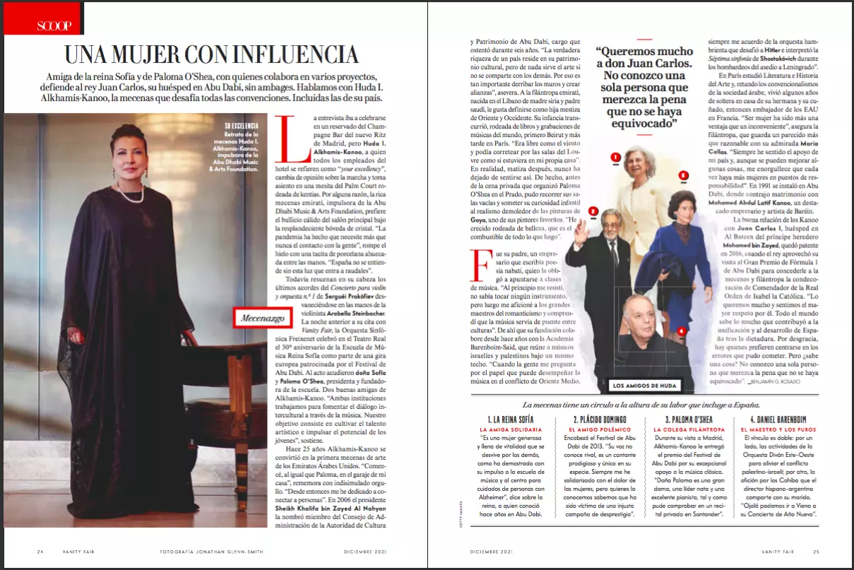 Ángela Molina sou kouvèti a tout bagay ou ka jwenn nan nimewo Desanm nan 'Vanity Fair Spain'.