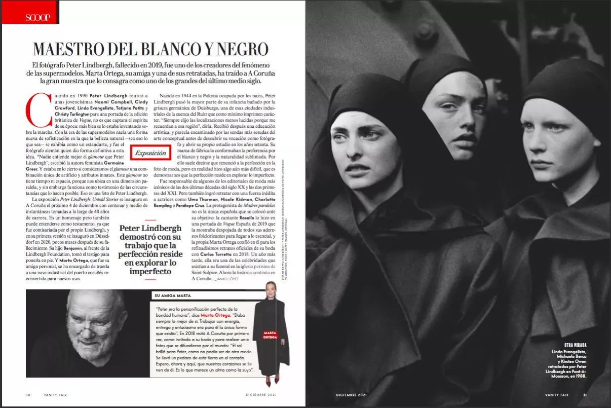 Ángela Molina di muka depan semua yang anda boleh temui dalam edisi Disember 'Vanity Fair Spain'