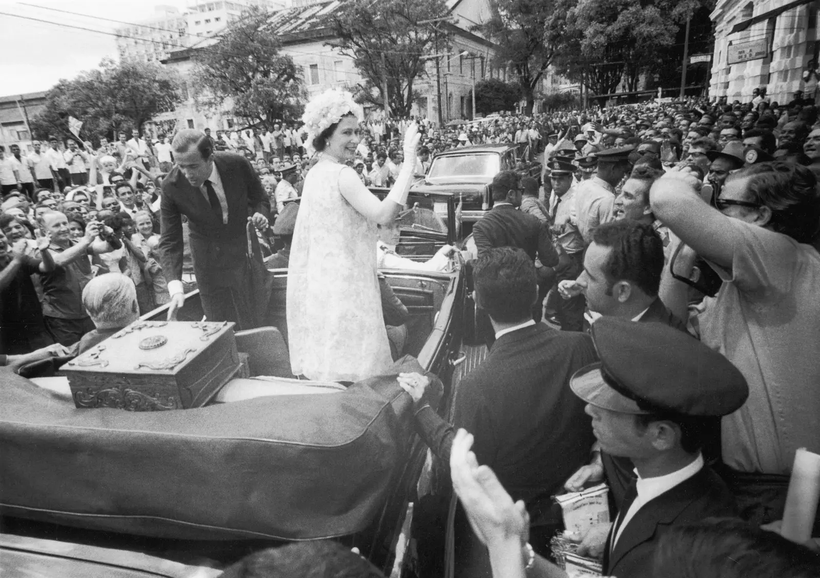 Elizabeth II in Brasilien im Jahr 1968.