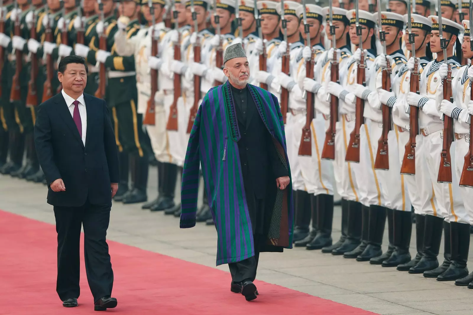 Hamid Karzai în timpul unei vizite la Beijing în 2013.
