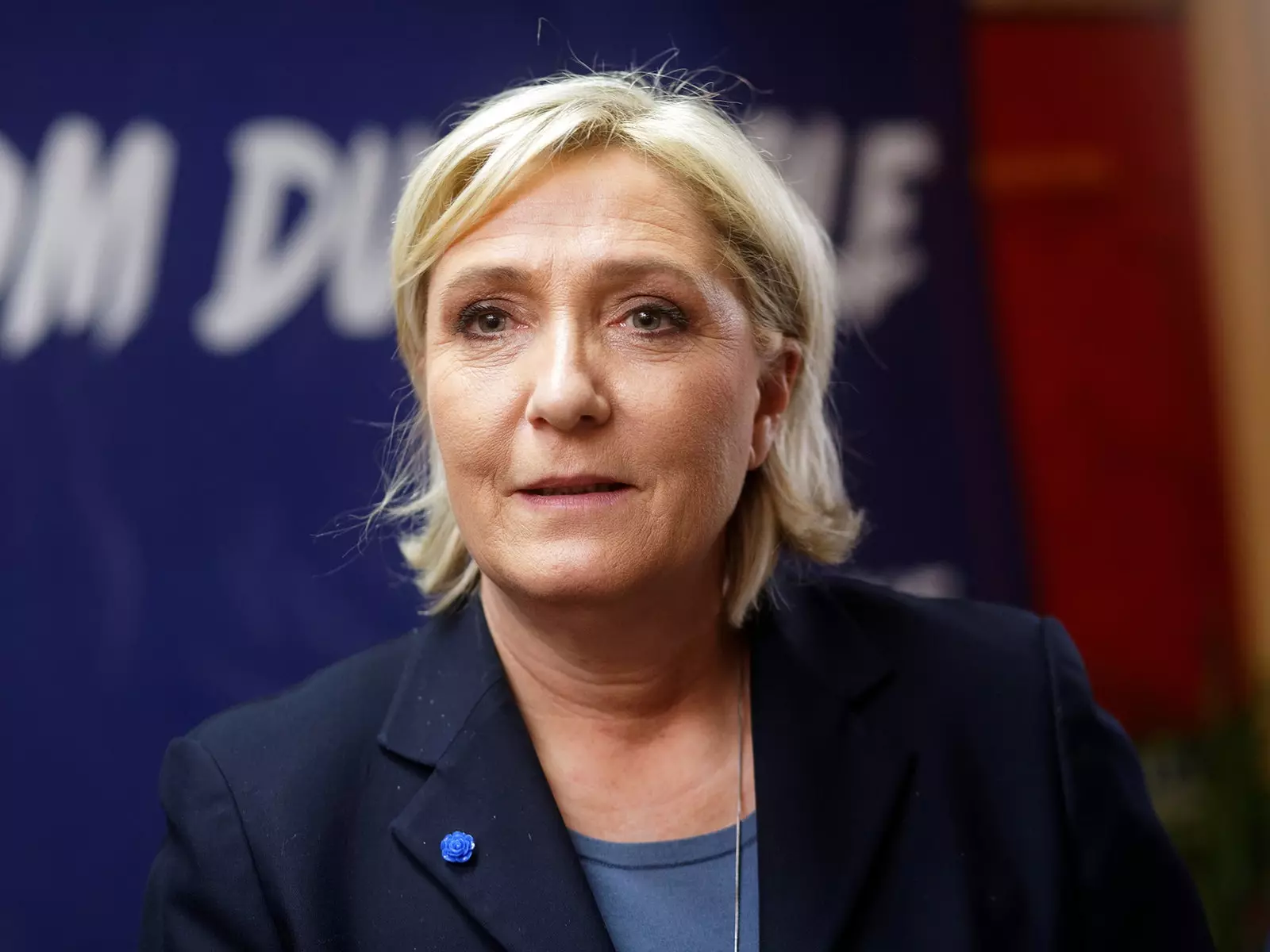 Le Pen na wiecu wyborczym w Lille.