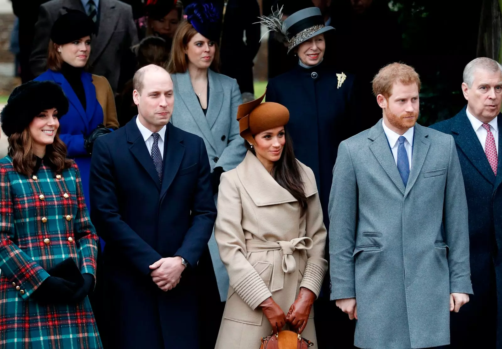 Hertoginn og hertogaynjan af Sussex í Sandringham um jólin 2017, sú síðasta fyrir brúðkaup þeirra