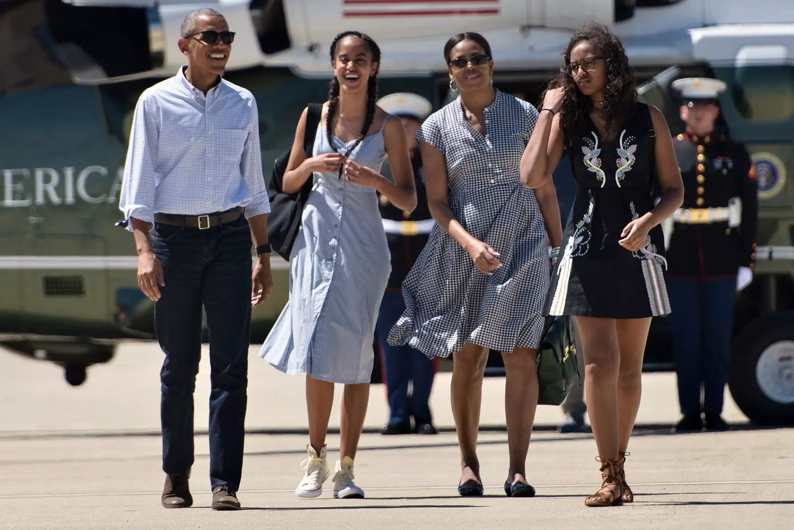 Ang pamilya Obama noong 2016.