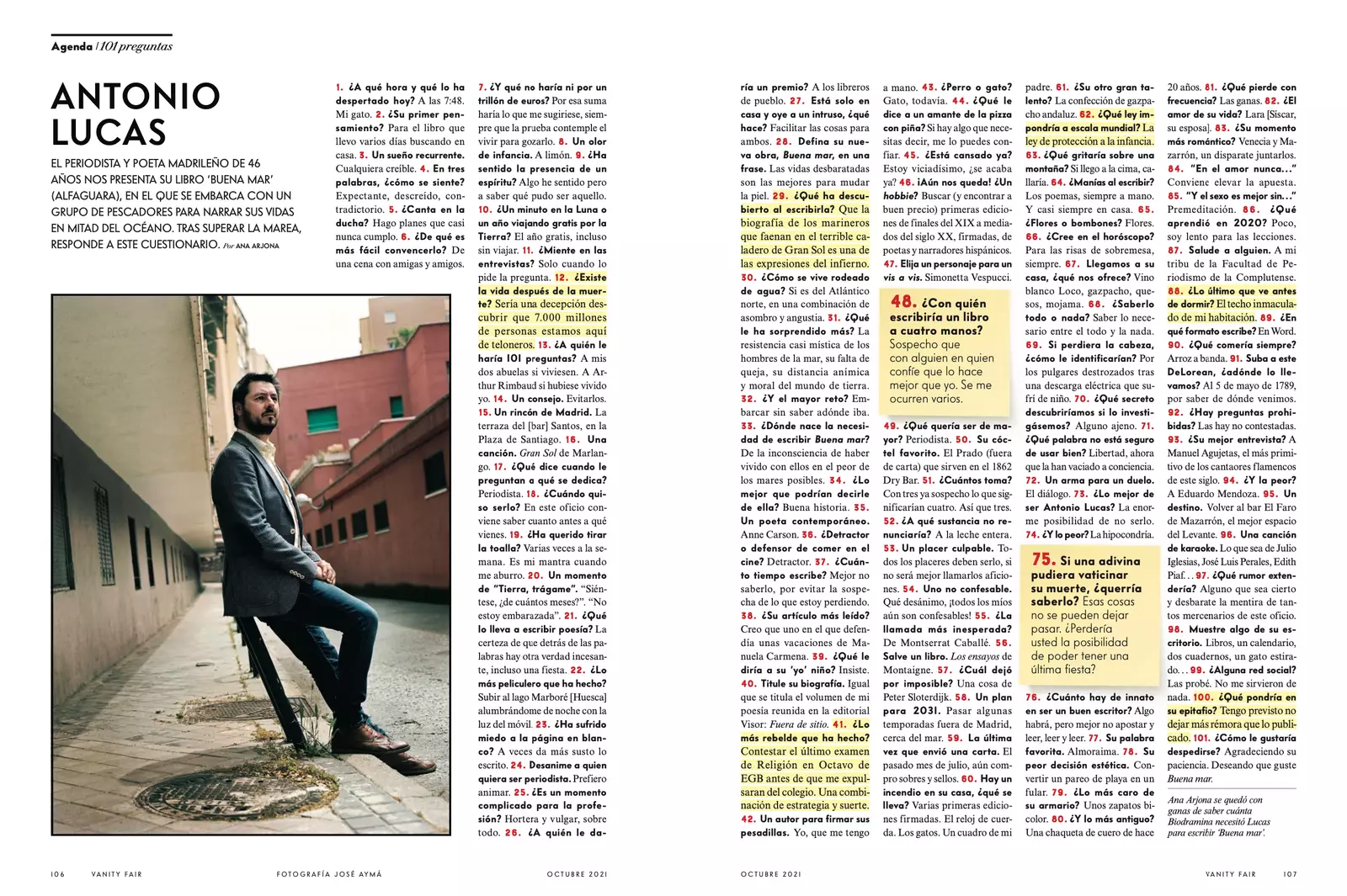 Naty Abascal auf dem Cover alles, was Sie in der Oktoberausgabe von 'Vanity Fair Spain' finden
