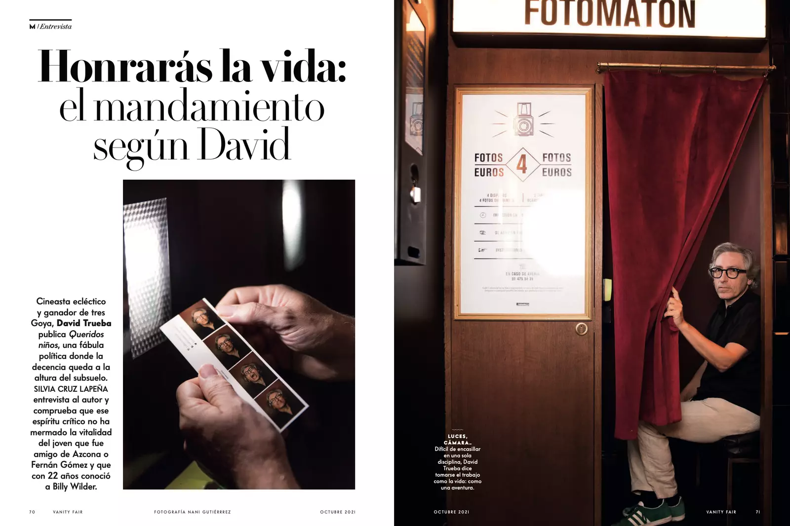 အောက်တိုဘာလထုတ် 'Vanity Fair Spain' တွင် သင်တွေ့နိုင်သမျှအရာအားလုံးကို မျက်နှာဖုံးတွင် Naty Abascal