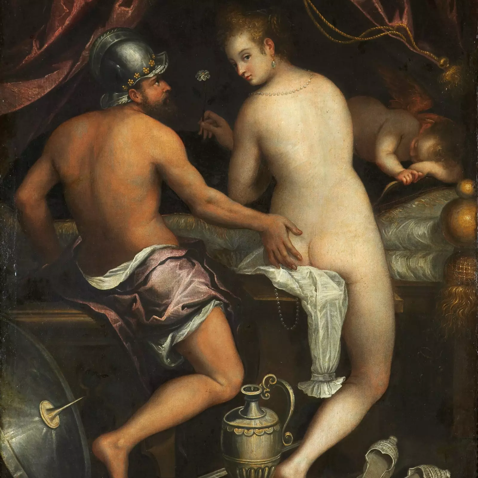 Listaverkið 'Mars and Venus' eftir Lavinia Fontana