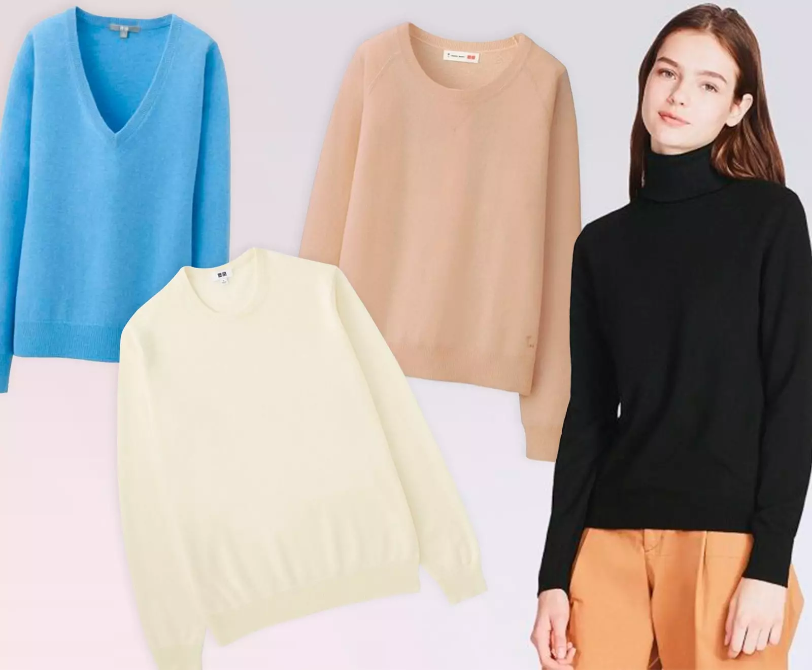 Uniqlo cashmere jumpers.