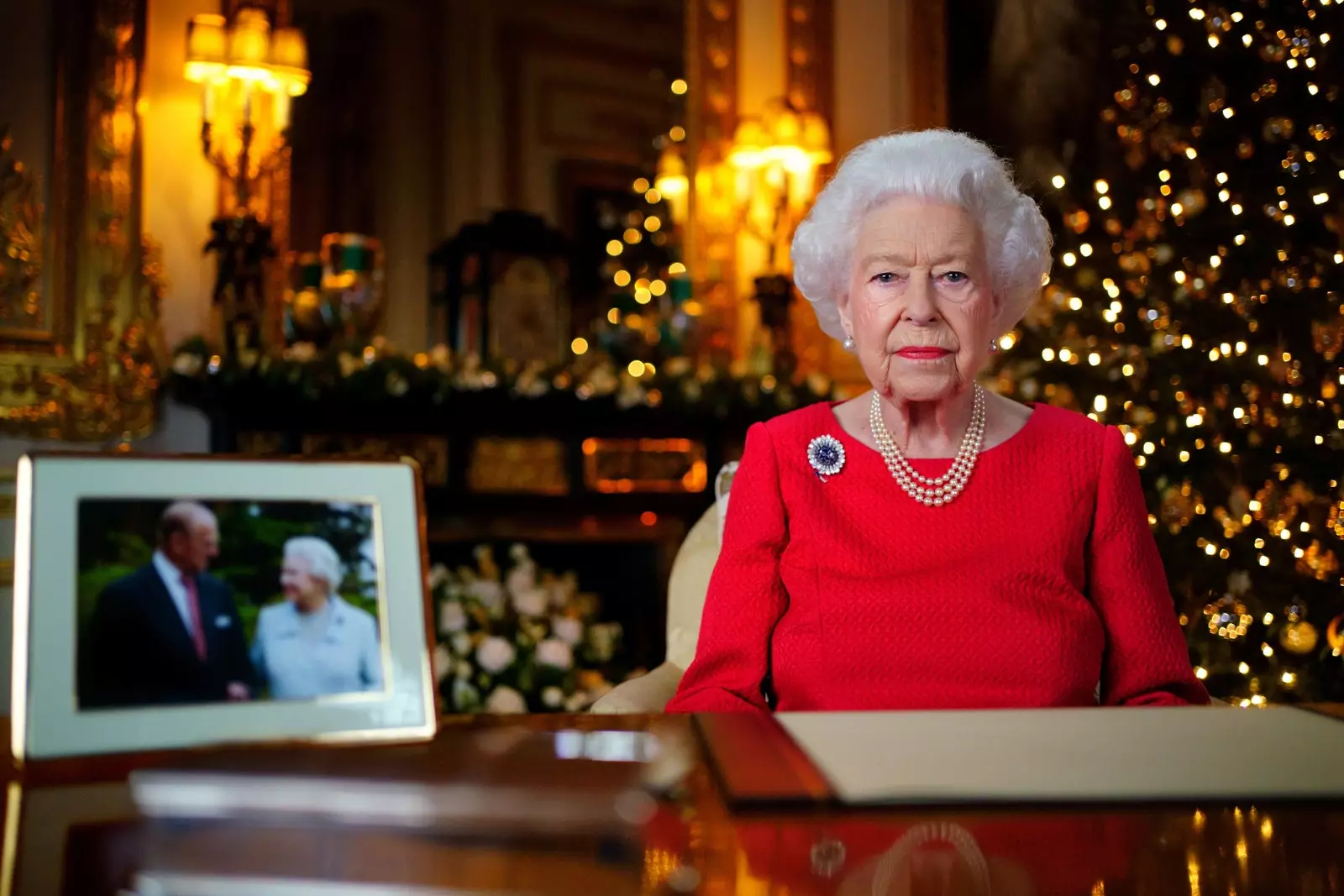 Dronning Elizabeth i sin traditionelle julebesked fra Windsor Castle.