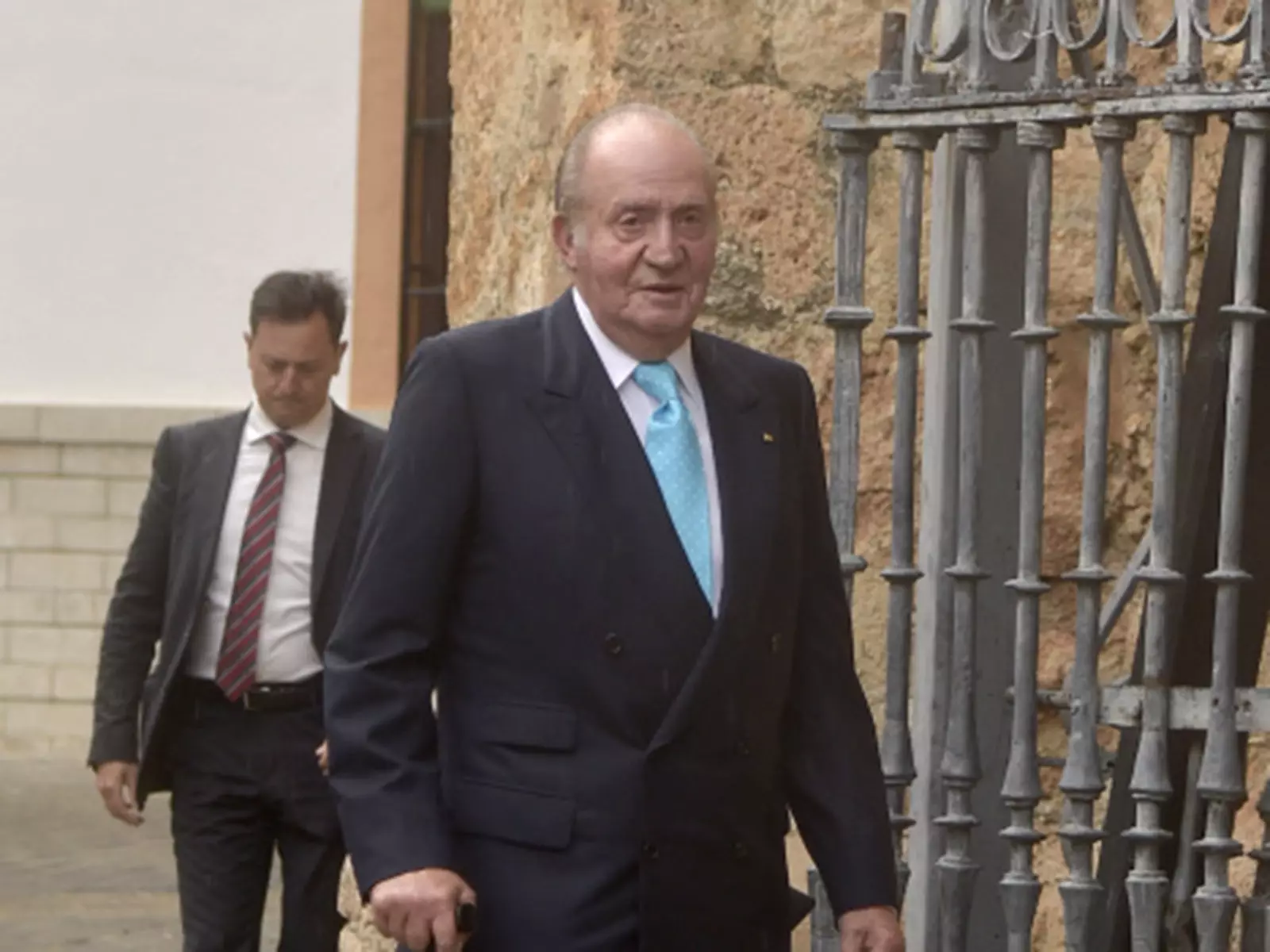 Don Juan Carlos à Íllora à l'occasion du mariage de Charlotte Wellesley et Alejandro Santo Domingo.