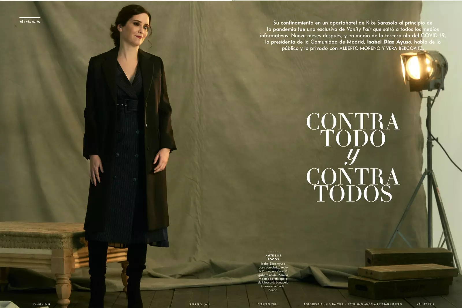 Isabel Díaz Ayuso ขึ้นปกทุกอย่างที่คุณสามารถหาได้ใน 'Vanity Fair' ฉบับเดือนกุมภาพันธ์