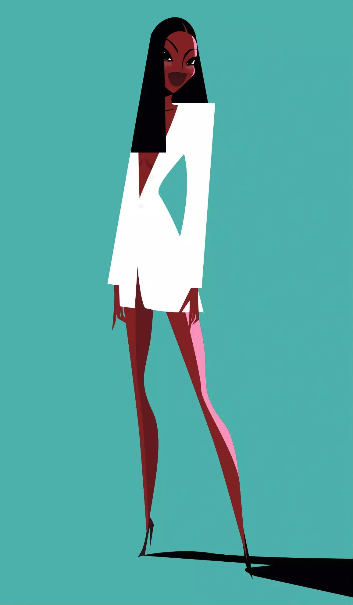 Naomi Campbell-en ilustrazioa.