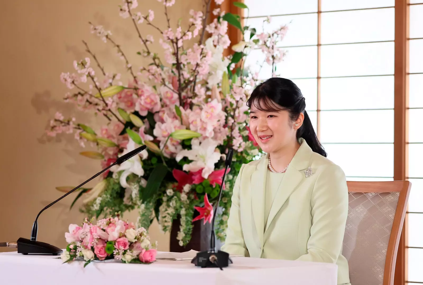 Putri Aiko dari Jepang pada konferensi pers pertamanya