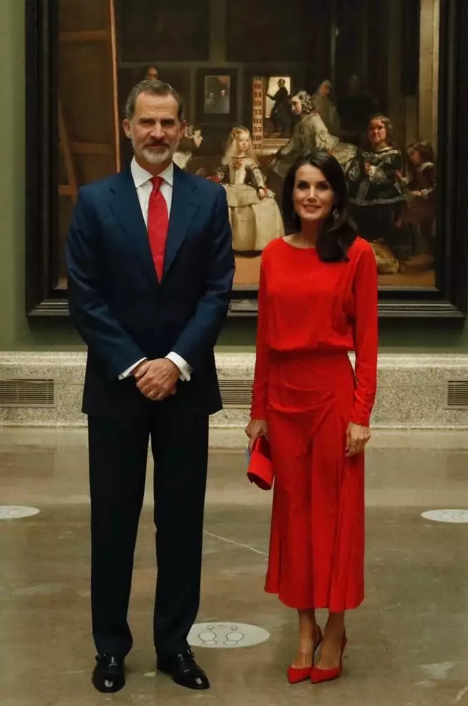 King Felipe thiab Doña Letizia hauv Prado.