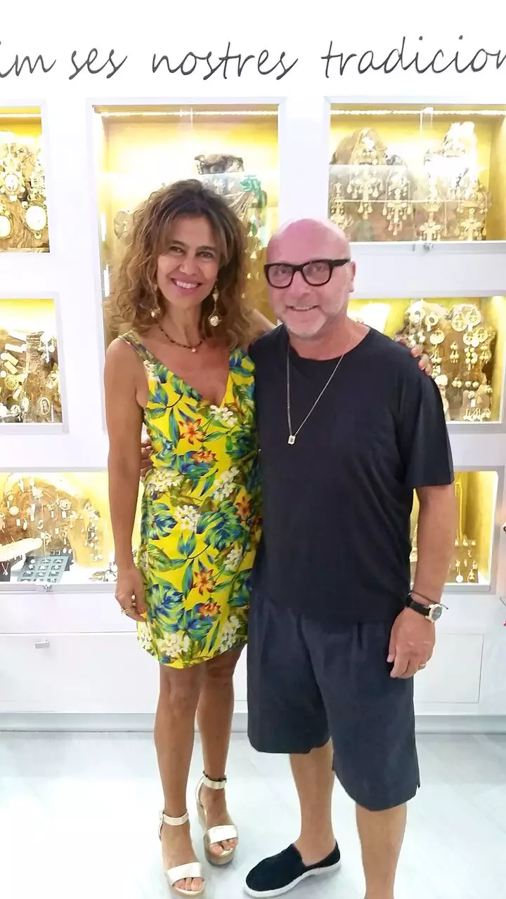 Elisa Pomar mit Domenico Dolce.