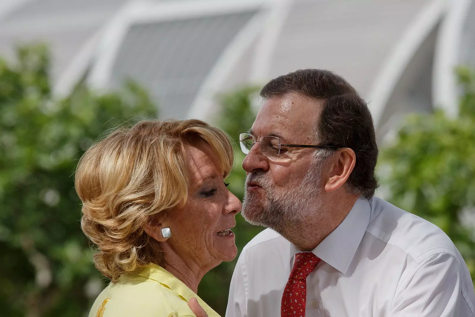Med Mariano Rajoy på et kampanjearrangement i 2015.