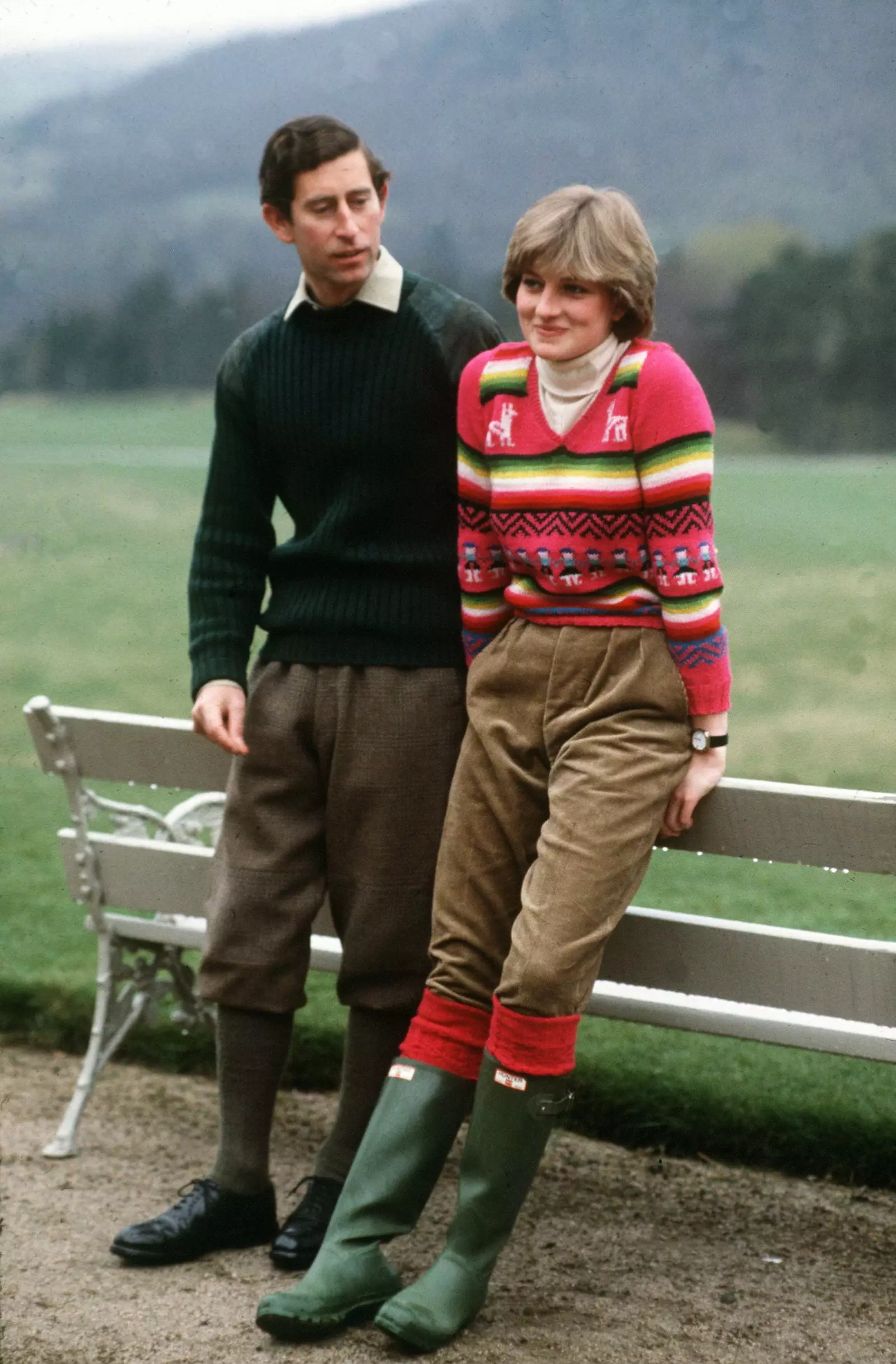 Diana of Wales and Prince Charles of England at Craigowan Lodge