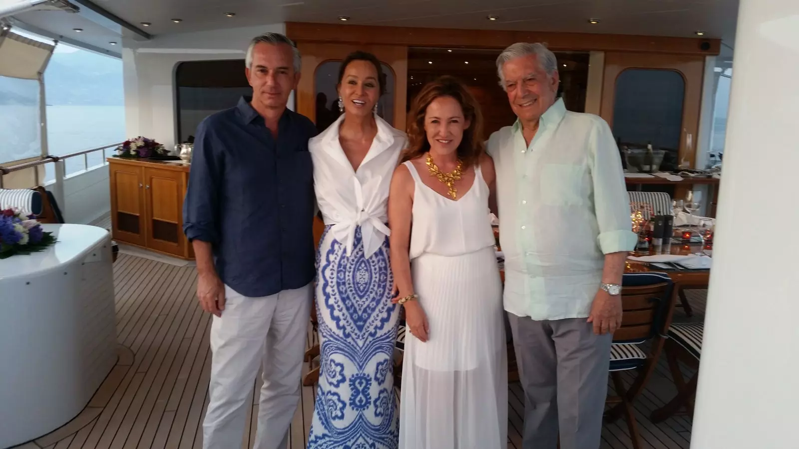 Tristan Ybarra Isabel Preysler María O'Neill och Mario Vargas Llosa 2017.