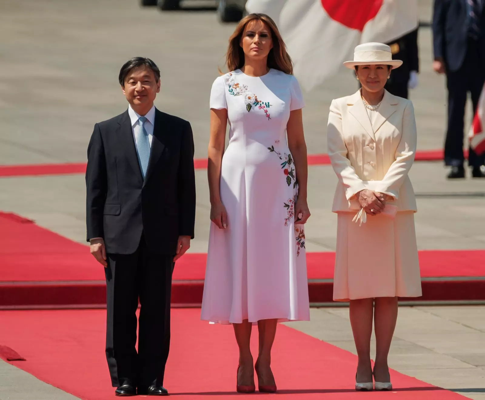 Melania Trump con gli Imperatori del Giappone