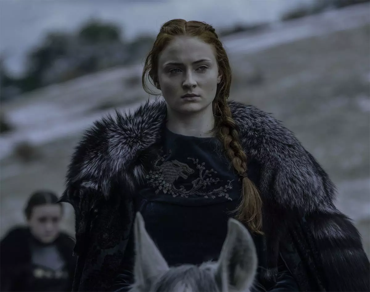 Sansa Stark n wo ogun naa.