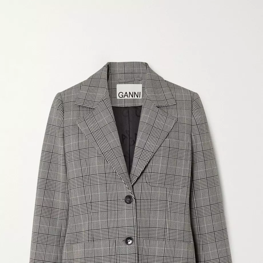 Featuring Prince of Wales checks, this is from Ganni.