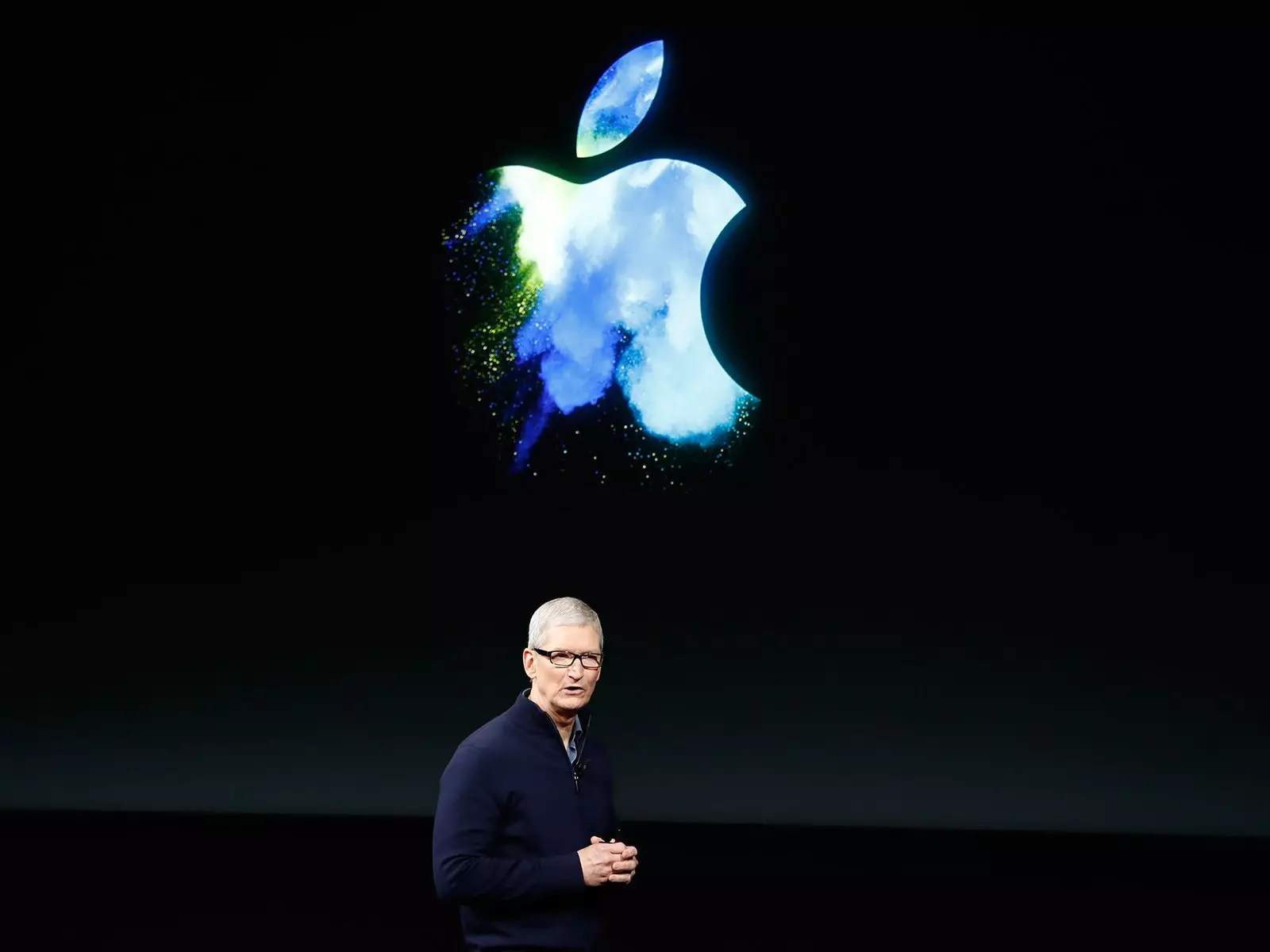 Генеральный директор Apple Тим Кук в своей последней презентации.