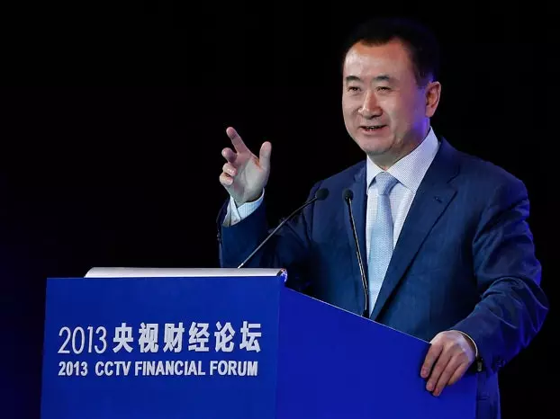 Wang Jianlin la un forum de afaceri din Beijing.