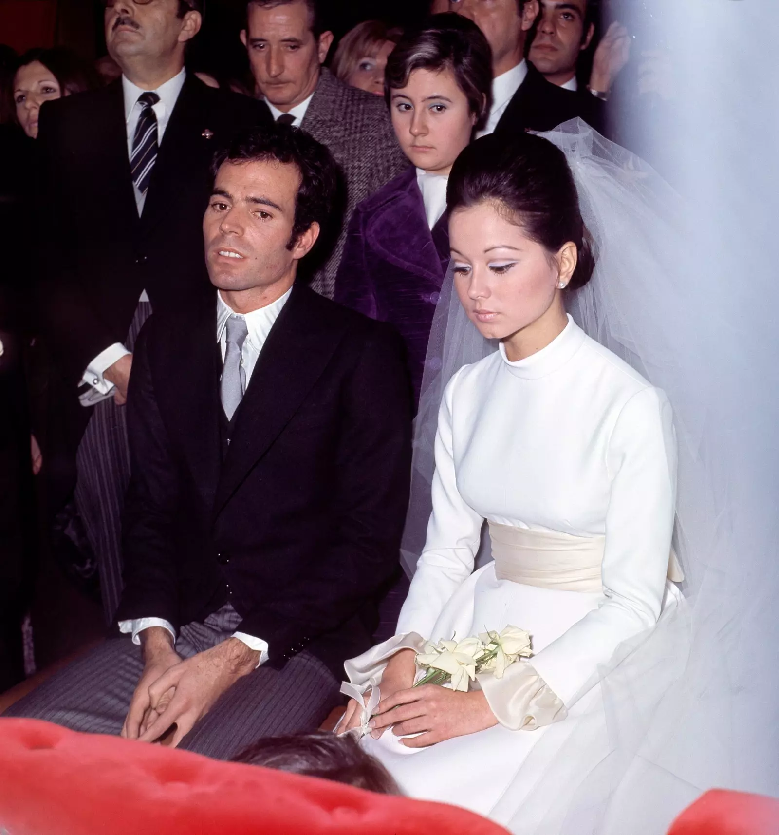 Isabel Preysler savo vestuvėse su Julio Iglesias.