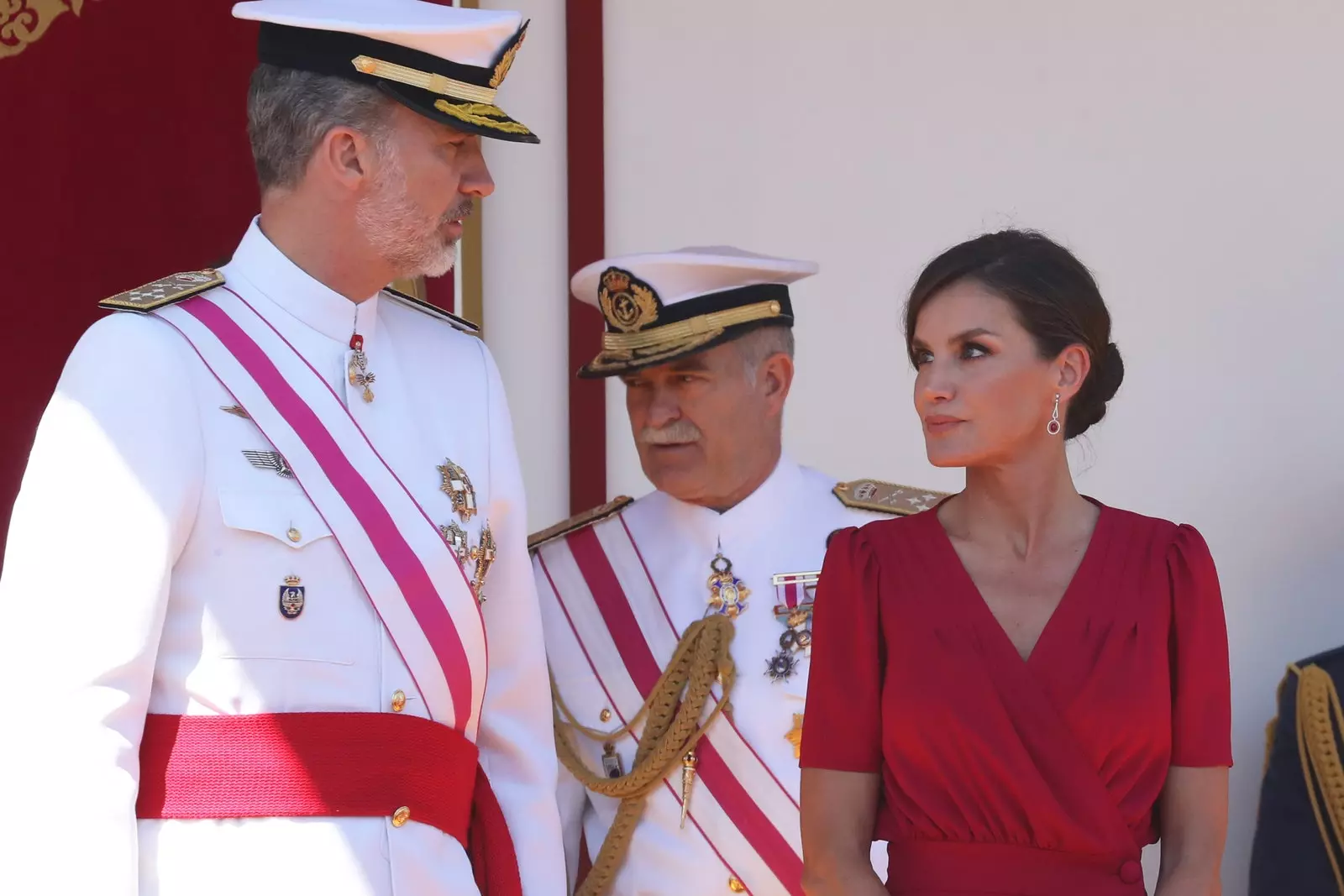 Os reis este sábado no Desfile das Forças Armadas de Sevilha.